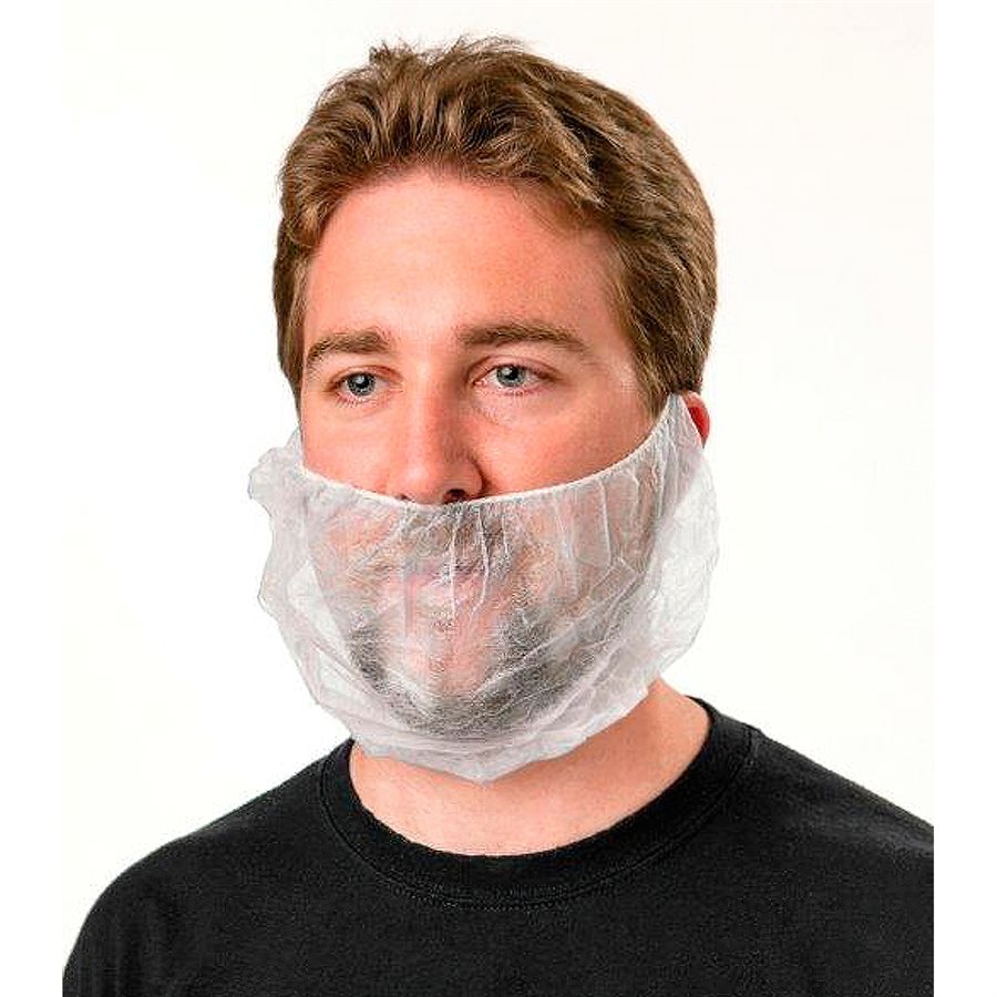 Beard Restraints Non-Woven for average beard (100ea / bag, 10bag / cs)