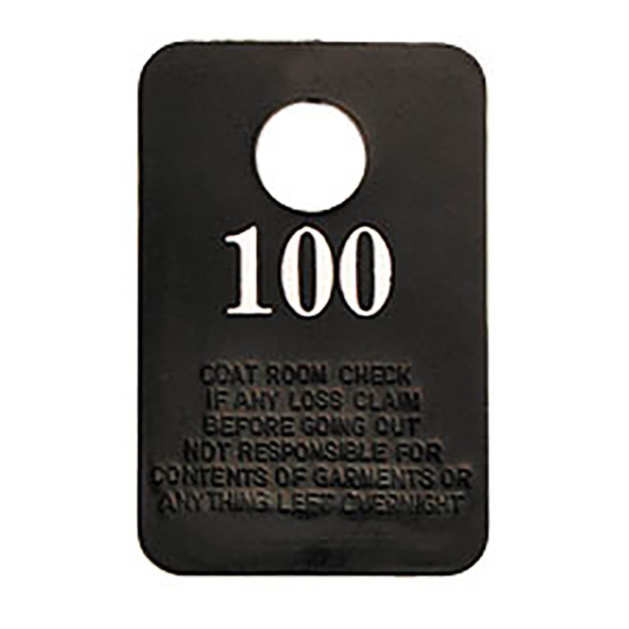Coat Room Checks 1-100 (10pk / bx 4bx / cs)