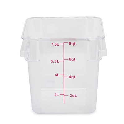 Polycarbonate Square Storage Container NSF 8 qt (24 ea / cs)