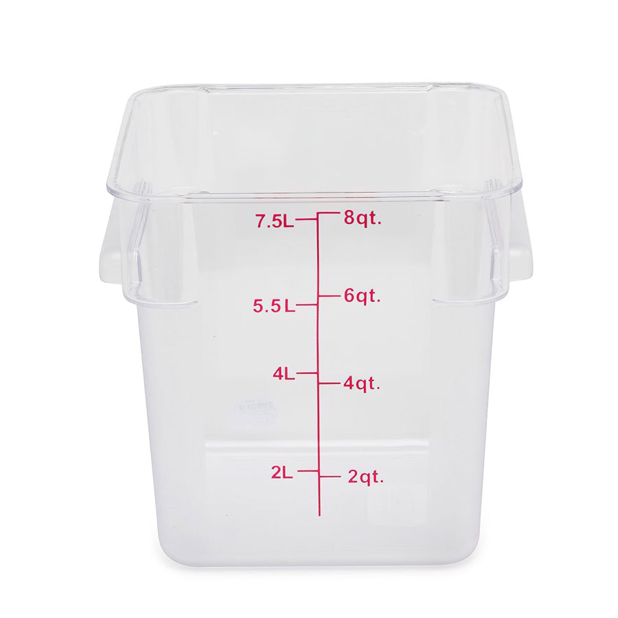 Polycarbonate Square Storage Container NSF 8 qt (24 ea / cs)
